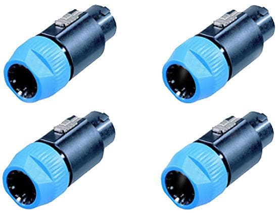 (4 PACK) NEUTRIK NL8FC 8-Pole Locking High-Load Speakon Cable | Reverb