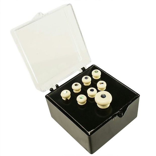 MARTIN Guitar Bridge Pins & End Pin WHITE WITH ABALONE DOT | Reverb