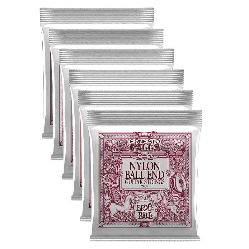6 PACK Ernie Ball Ernesto Palla Nylon Ball End Guitar Strings | Reverb