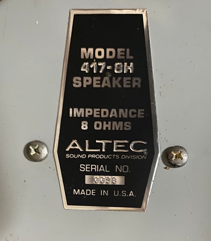Altec 417-H Speakers (Pair) | Reverb UK