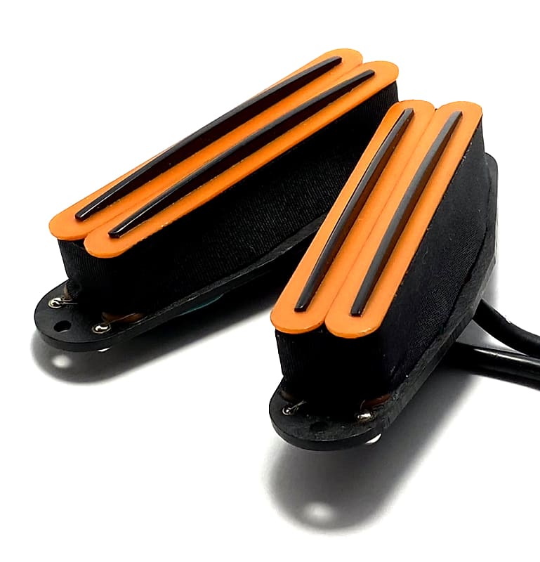 Dragonfire Duo Rail Set of 2 Strat Sized Humbucker Pickups, | Reverb