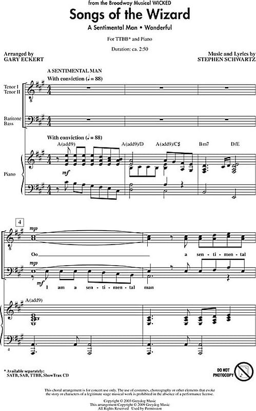 Songs of the Wizard - (from Wicked) | Reverb