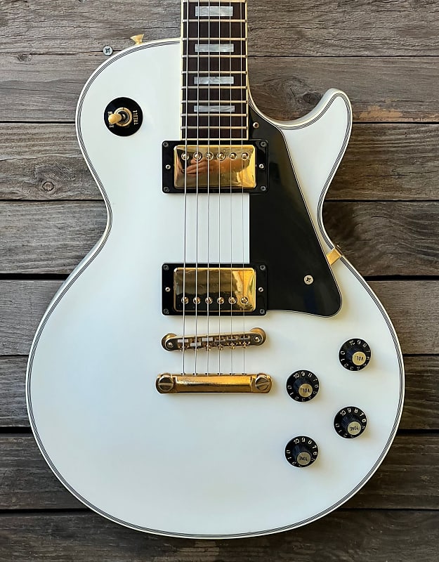 Greco EGW9-700 800 1990's les paul custom white made in japan | Reverb