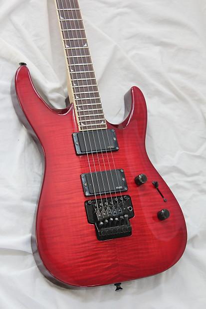 Jackson DKMG Transparent Red Flame Top Made in Japan Electric | Reverb