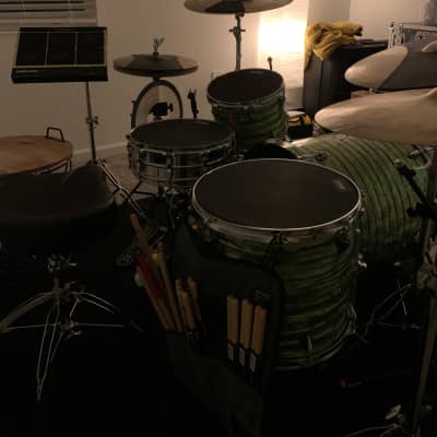 OCDP 5pc Venice Series Drum Set - Tiger Stripe Green | Reverb