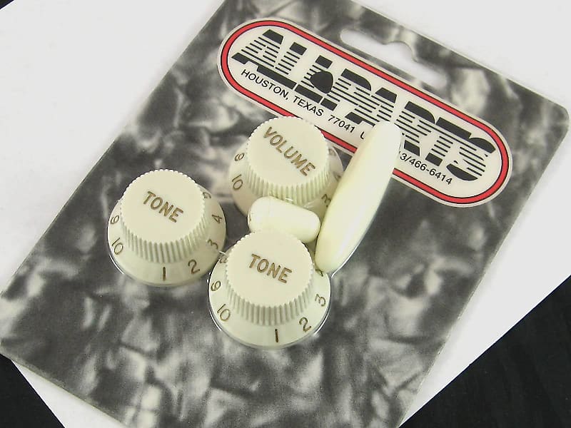 Allparts Knob Set for Strat Parchment 1 Volume 2 Tone Switch | Reverb