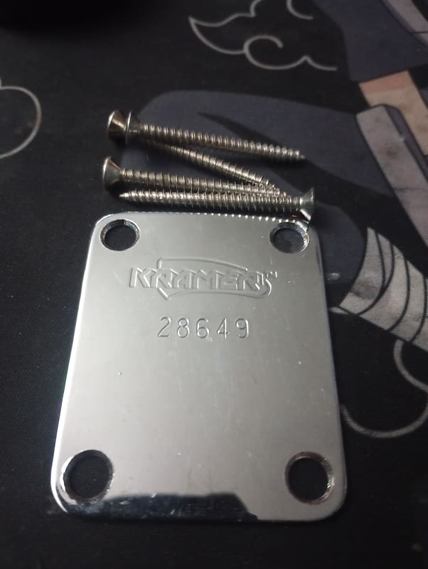 Kramer neckplate 1980s - Chrome | Reverb