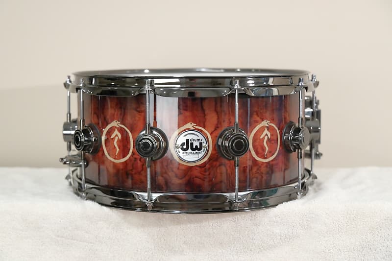 DW Neil Peart Snakes and Arrows snare Bubinga veneer 14 x6.5" | Reverb