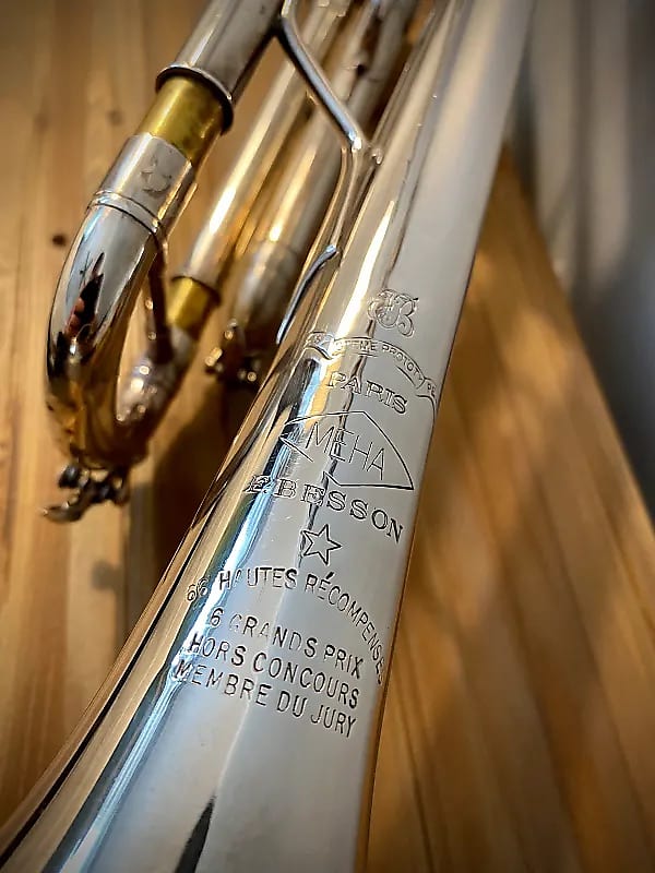 F. Besson F. Besson MEHA Pro Trumpet - SN 7422 1980's Silver | Reverb
