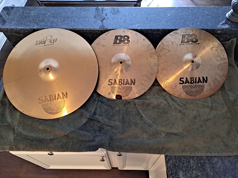 Sabian B8 Pro 5-Piece Cymbal set with 2 extra Pearl hi-hats | Reverb