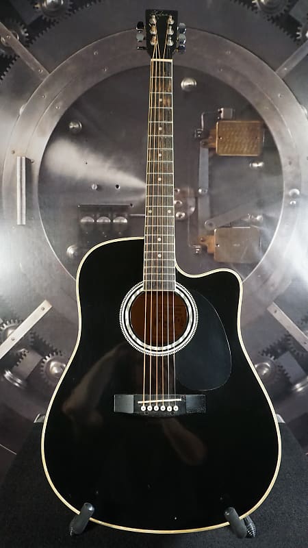 Esteban ALC-200 Acoustic Electric Guitar Black w/ Gig Bag | Reverb