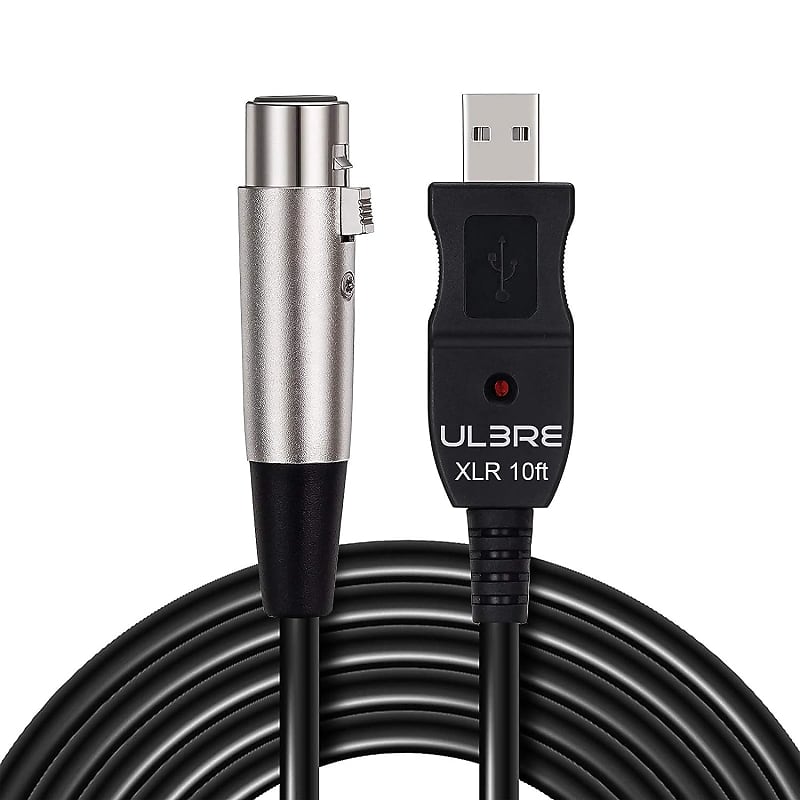 Usb Microphone Cable 10Ft, Xlr To Usb Cable Mic Link | Reverb