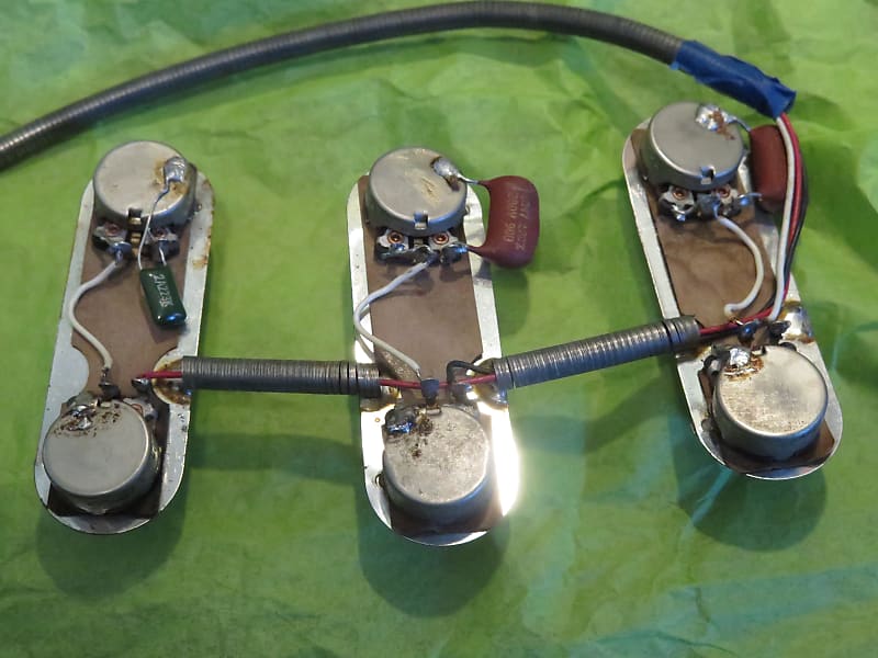 vintage 1965 harmony silvertone dearmond rowe cts wiring | Reverb