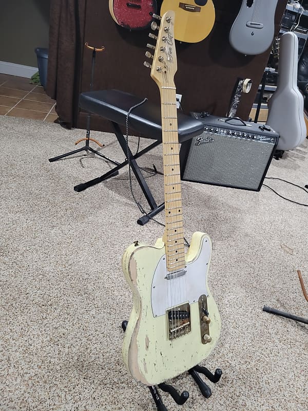 Jim Cat Yellow Relic Telecaster | Reverb