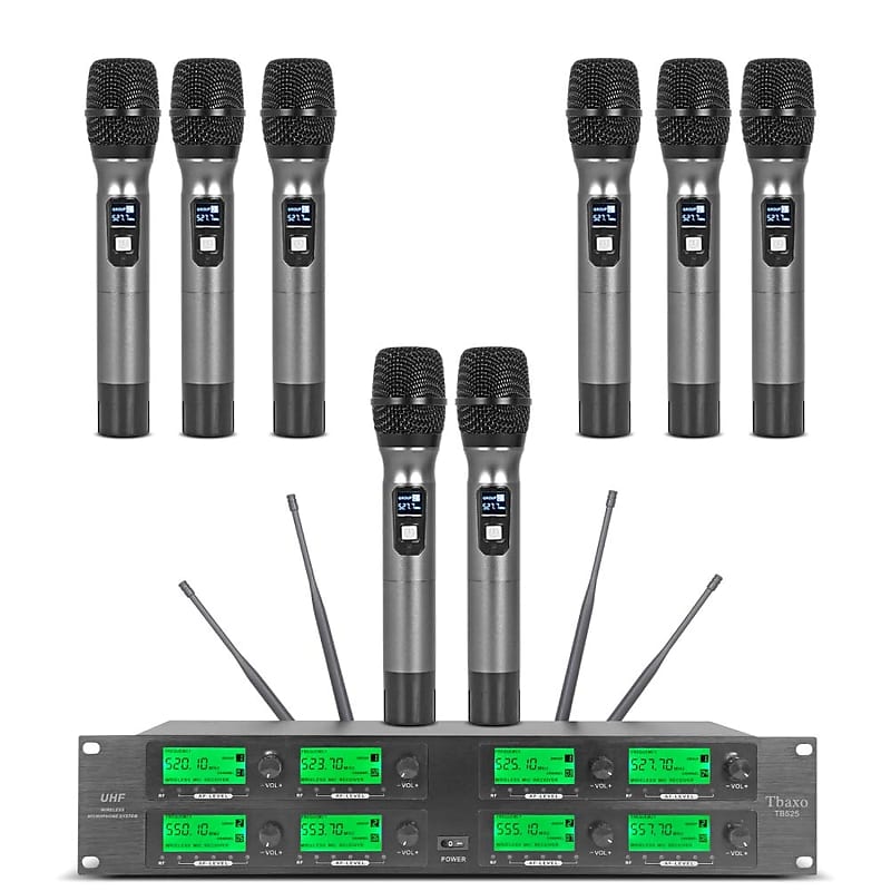 Wireless Microphone System 8 Channel Microphones Uhf 8 | Reverb