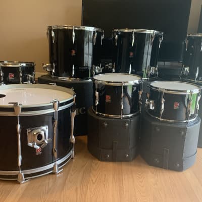 Premier 7 piece Drum Set Black | Reverb