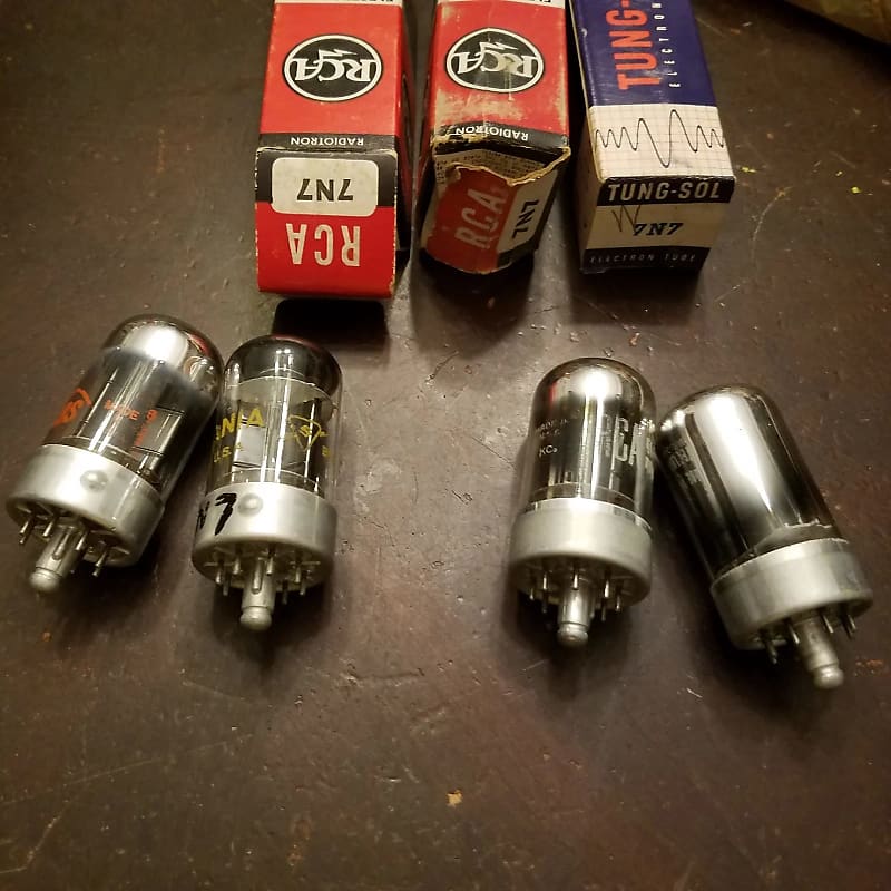 Sylvania etc. Pair (2) 7N7 dual triode (like 6SN7) Loktal | Reverb