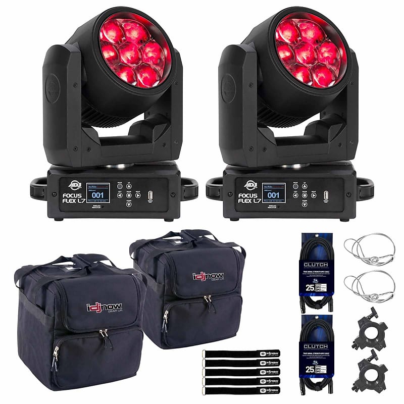 ADJ FOCUS-FLEX-L7 7 x 40-Watt RGBL LED Moving Head Lights | Reverb