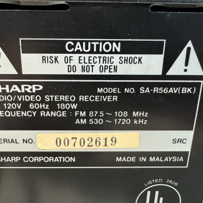 Sharp SA-R56AV Receiver HiFi Stereo Audiophile Equalizer | Reverb