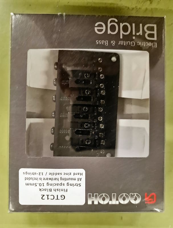 NOS Gotoh 12-String Guitar Bridge in Black - GTC12 | Reverb UK
