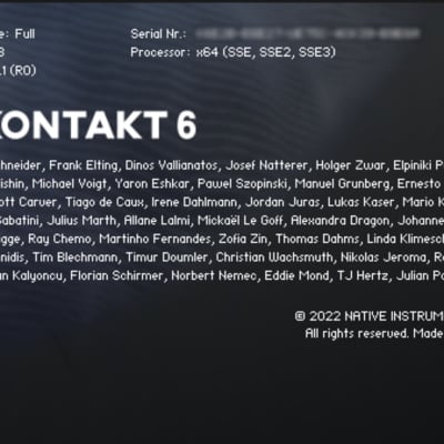 Native Instruments Kontakt 6 - Full Version - License | Reverb
