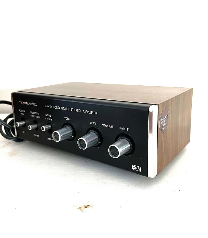 Realistic SA-10 Mini Solid State Stereo Amp Receiver 1980 | Reverb