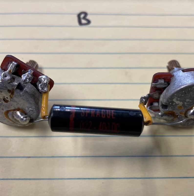 1971 CTS Pots 1M Pair Sprague Black Beauty Caps Gibson Set #B | Reverb