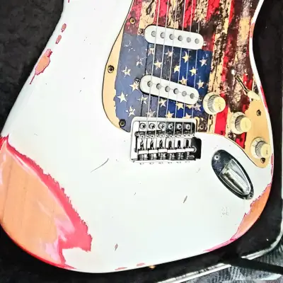 Custom Build Fender Strat Style Relic Partscaster 2018 White | Reverb