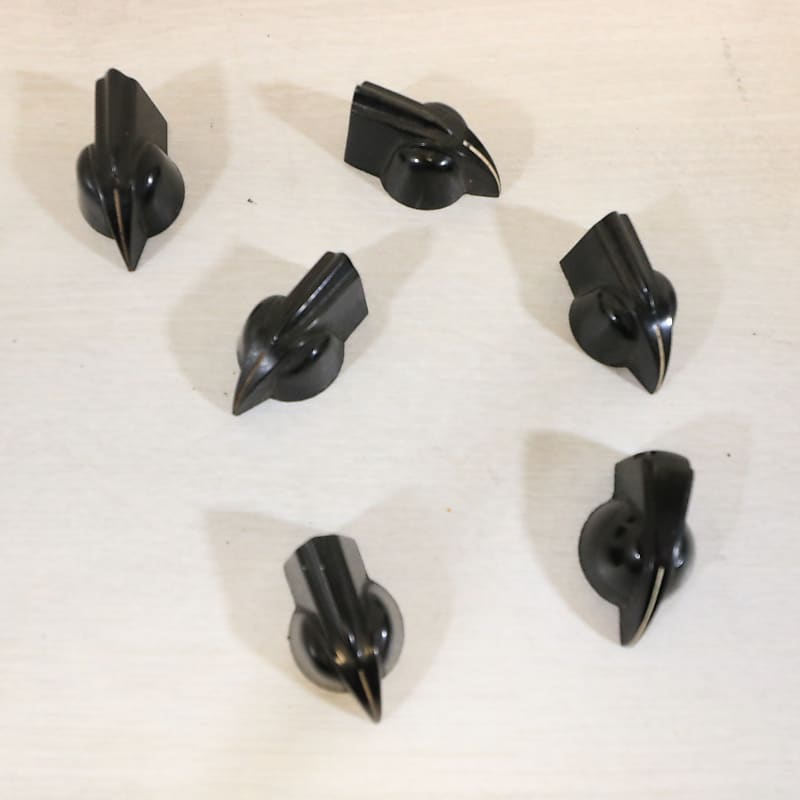 Fender Vintage Chicken Head Amp Knobs (6) 1980's - Black | Reverb