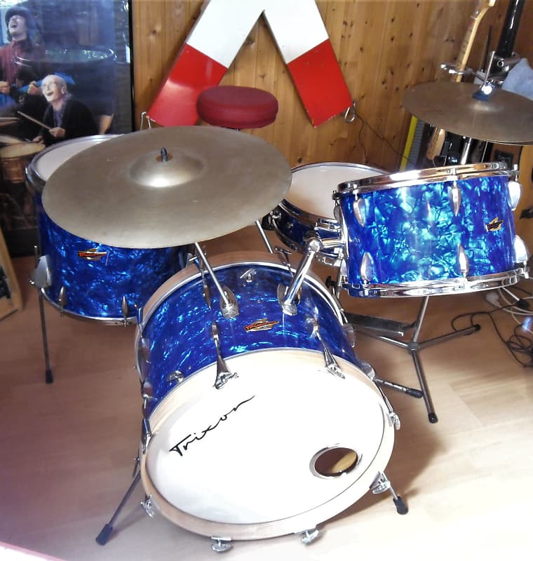 Trixon Luxus - Bop / Jazz Outfit 1958 Blue Pearl incl. Snare | Reverb