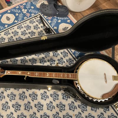 Kay US tenor banjo 1942 natural Patriotic WWII era with case | Reverb