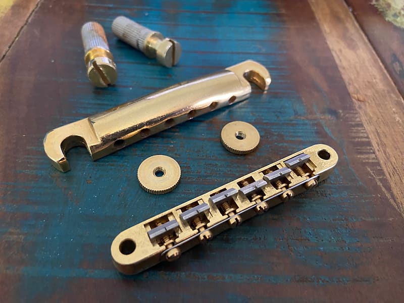 Vintage Tune-o-matic Bridge and Tailpiece - Gold | Reverb