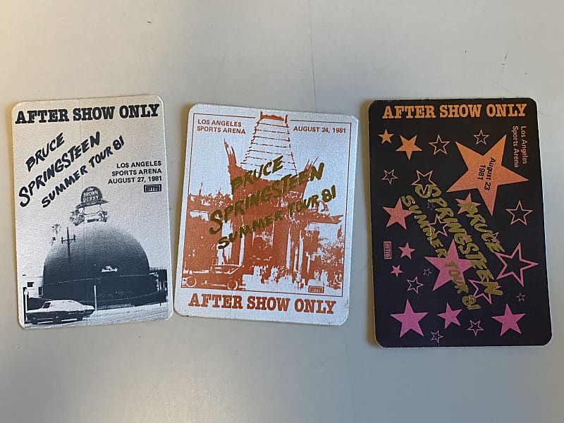 Bruce Springsteen - 3 After Show / Backstage Passes - Los | Reverb
