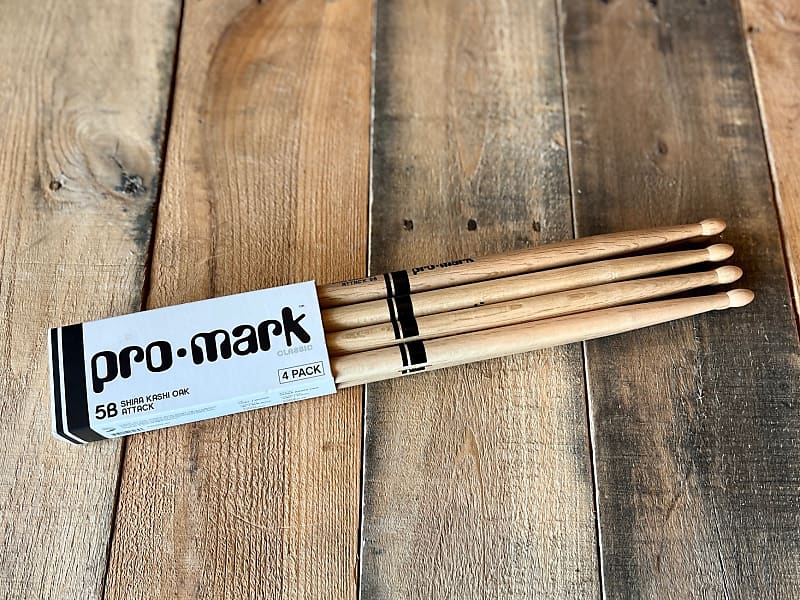 Promark Attack 5B Lacquered Shira Kashi Oak - 4 Pack | Reverb