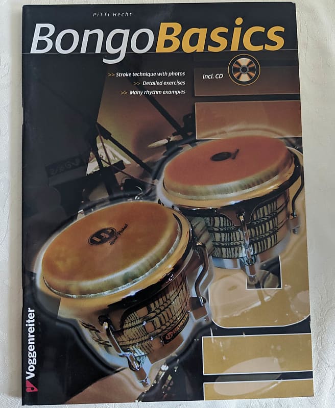 Bongo Basics by Pitti Hecht with CD Drum Music Lesson Book | Reverb
