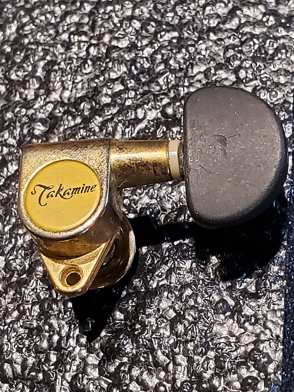 (#T319) Takamine Die-Cast Tuner Gold Bass Side With Ferrule | Reverb