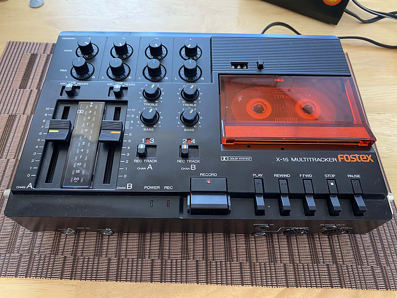 Fostex x15 4-Track cassette Recorder 1980s - Black | Reverb