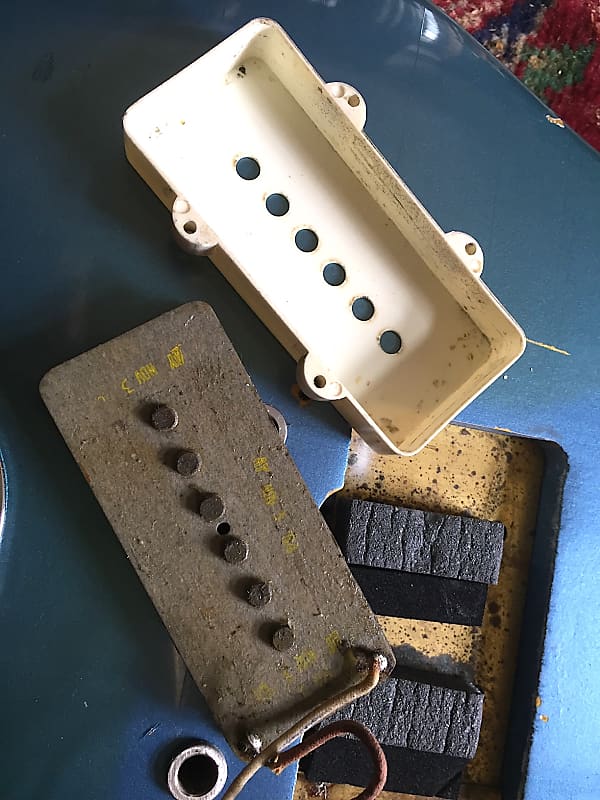 Two grey bottom Fender Jazzmaster pickups 1964 - 1975 + 62 | Reverb