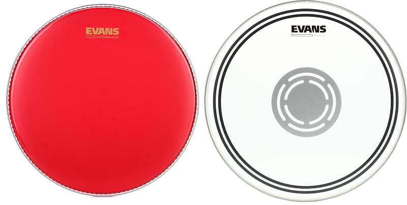 Evans Hydraulic Red Coated Snare Head - 14 inch Bundle with | Reverb
