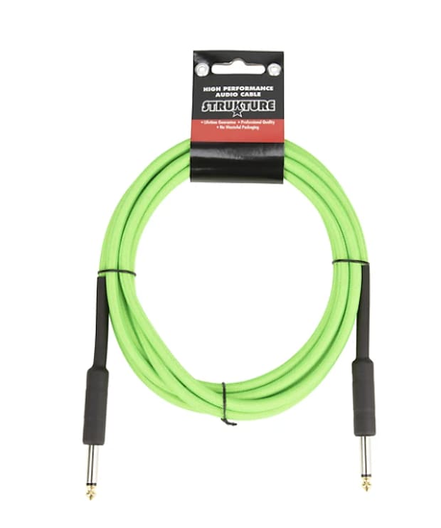 STRUKTURE SC-10NG 10ft Neon Green Instrument Cable Neon Green | Reverb