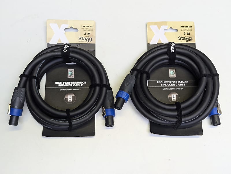 One Pair! Brand New Stagg 10' Top Quality 4 Conductor 12 | Reverb
