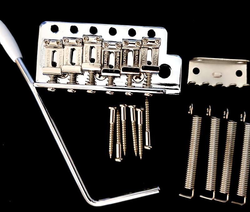 Wilkinson chrome Classic style vibrato bridge with Solid | Reverb