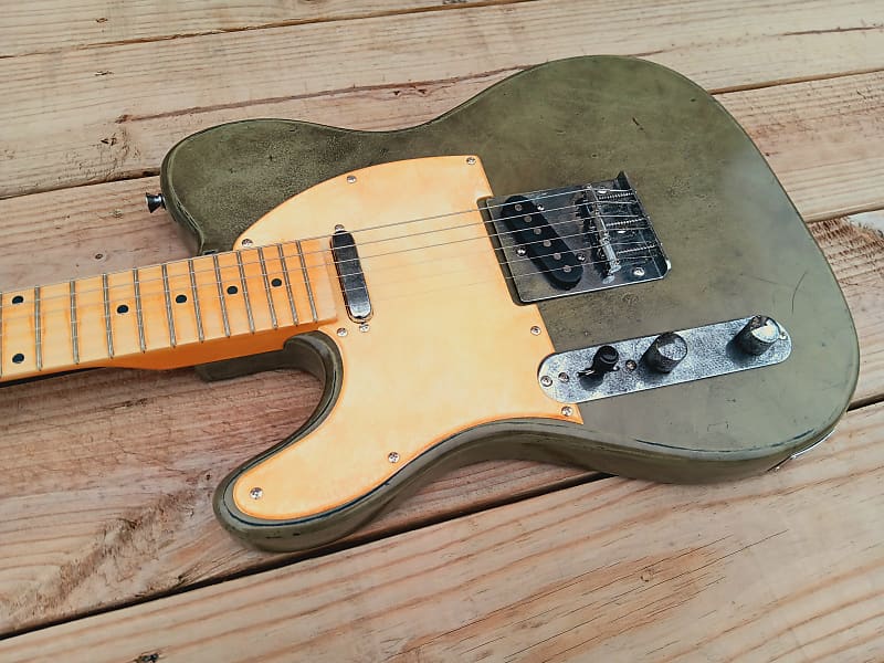 Farris Built Tele - Moss Green Nitro Relic - Left Handed | Reverb