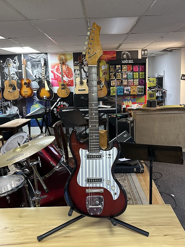 Vintage Japanese guitar 2 pickup offset 60’s Sunburst | Reverb