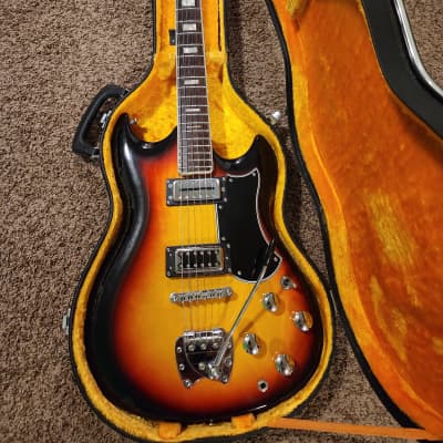 Univox Badazz Electric Guitar | 1977 | Sunburst w/ Original | Reverb