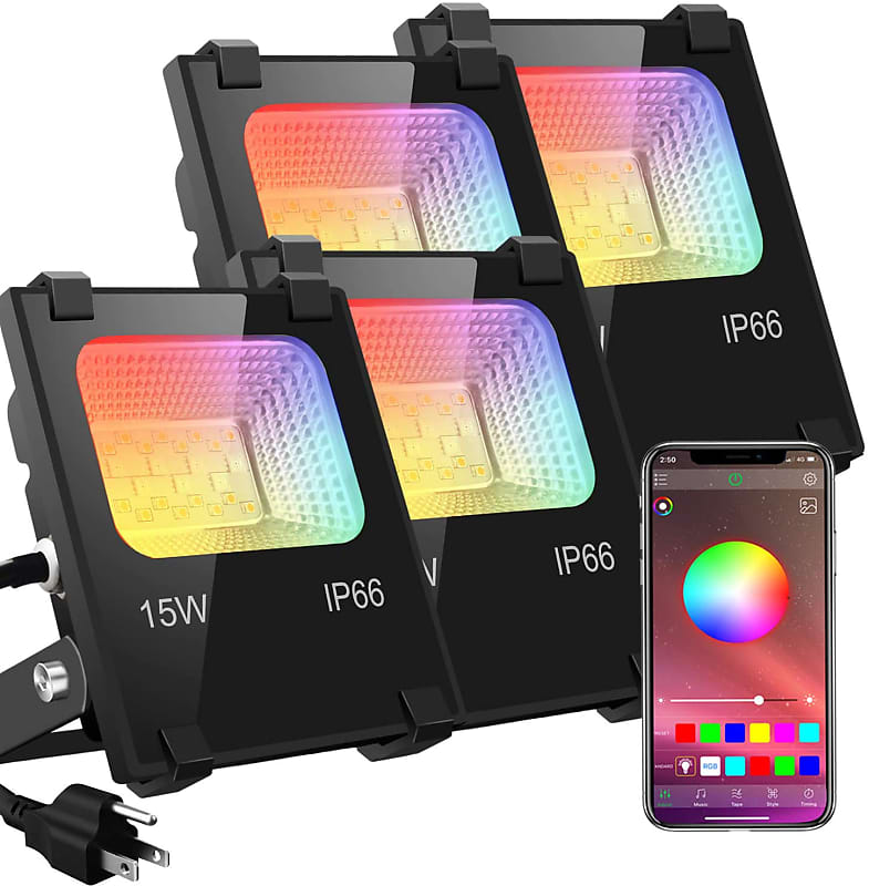 4 Pack LED RGB Flood Up-Lights W App Control - Nova sound | Reverb