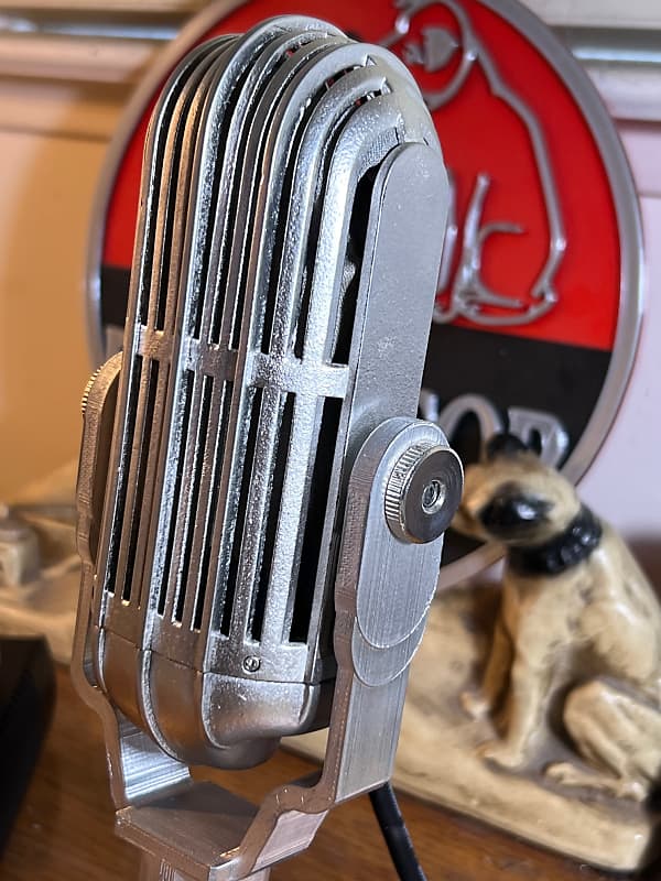 Vintage 1930's AMERICAN D9 Dynamic Microphone w/stand & cable | Reverb