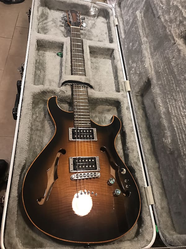 Caruso Guitars Gary Andrew semi hollow 2017 Custom burst | Reverb