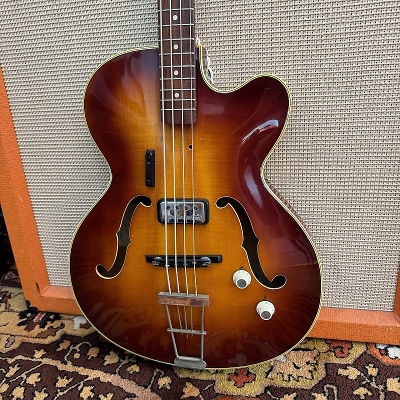 Vintage 1964 Hofner Senator Bass Sunburst / Brunette | Reverb UK