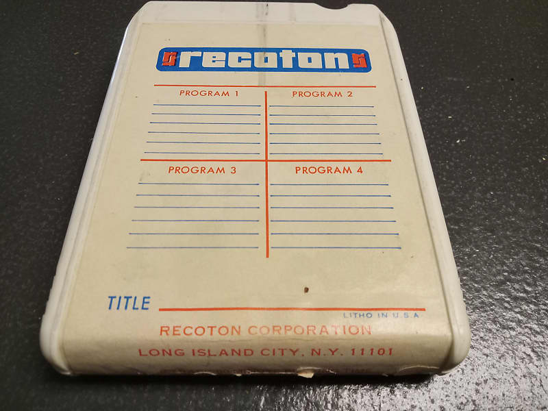 Recoton Blank 8 Track Recording Tape 1970s - White | Reverb